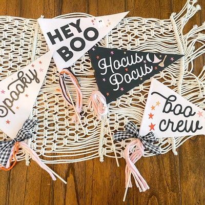 Halloween Pennant Flag Printables // Halloween Flag Printables ...