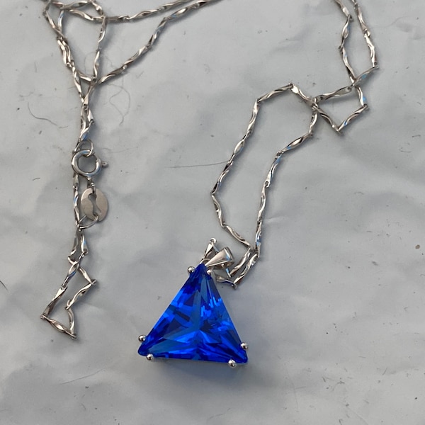 Siberian Blue Quartz Pyramid Pendant, Blue Crystal, Spiritual Gifts ...