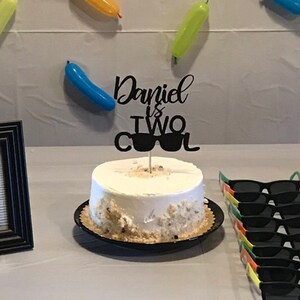 Two Cool Cake Topper 2 Cool Age Cake Topper I Am Two Cake Topper Two ...