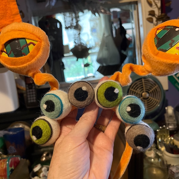 Wool Felt Eye Ball - Green, Blue or Gray Eye - Handmade Felted ...