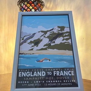 LIFE'S A BEACH. Art Travel Poster. Typical British Beach Scene. A4, A3 ...