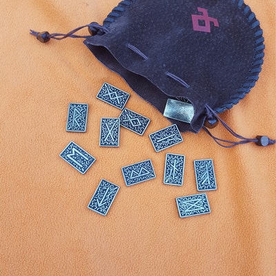 Metal Bronze Brass Rune Set Elder Futhark Norse Shamanic Odin Magic ...