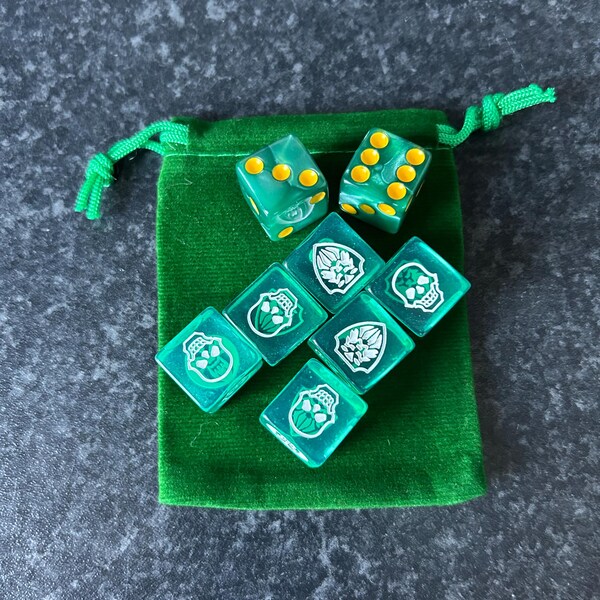 Special Dice Set - for Use With Heroquest - Combat & Movement, With Bag ...