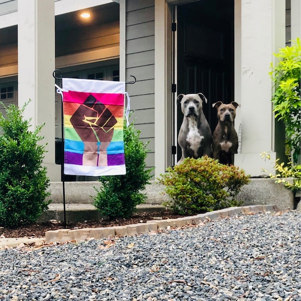 LGBTQ+BLM Garden Flag - Etsy