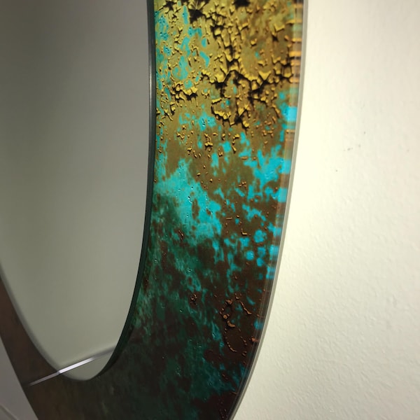 Asymmetrical Gold Abstract Mirror-irregular Wavy Wall Glass Mirror ...
