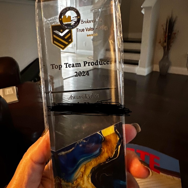 Custom Award Plaque Corporate Trophy Award - Company Anniversary ...