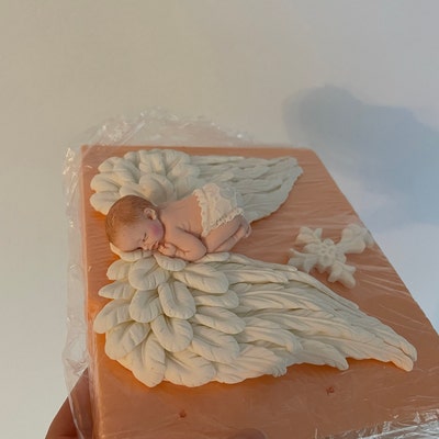 Baby on Wings Little Angel Cake Topper Baby Shower Baptism - Etsy