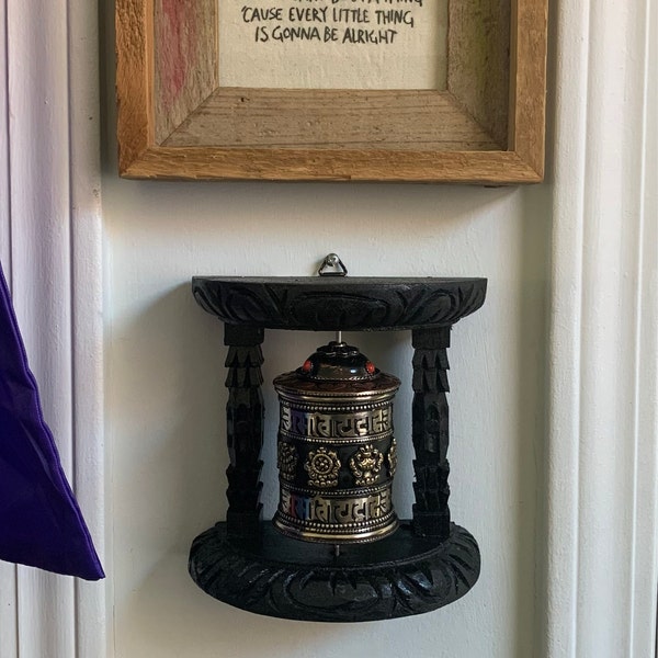 34 Inch Tall Tibetan PRAYER WHEEL • BIG Size Buddhist Prayer Wheel ...