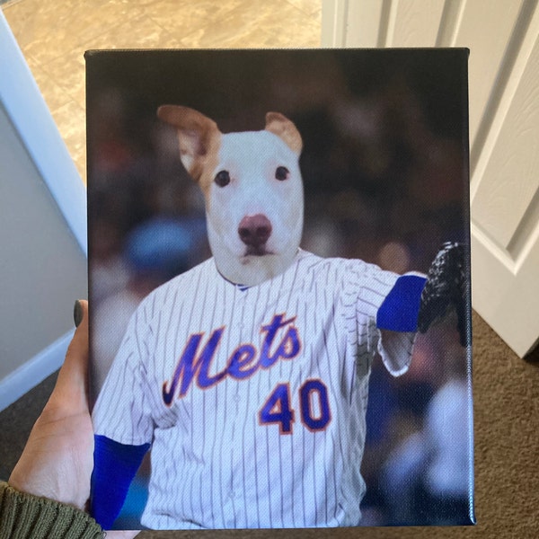 Custom Baseball Pet Portrait: New York Yankees Dog Art - Etsy