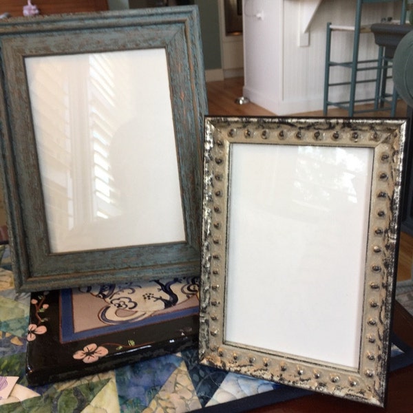 Rustic Blue Frame,blue Farmhouse Frame,blue Shabby Chic Frame,blue ...