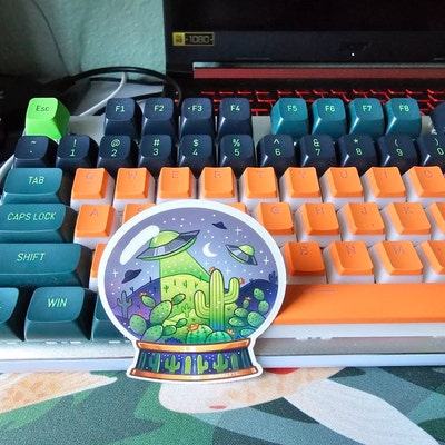 Rainbow UFO Sticker Transparent Sticker Vinyl Sticker Die Cut Sticker ...