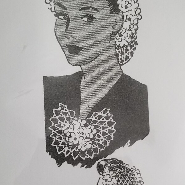 10 Collar Jabot and Cuffs Fabric Sewing Patterns Vintage 1940's Mccall ...