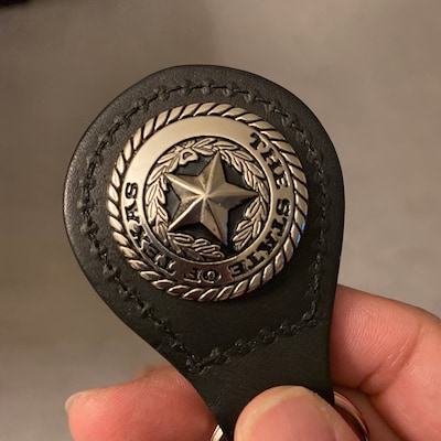 State of Texas Seal Leather Key Chain SKU 1 - Etsy
