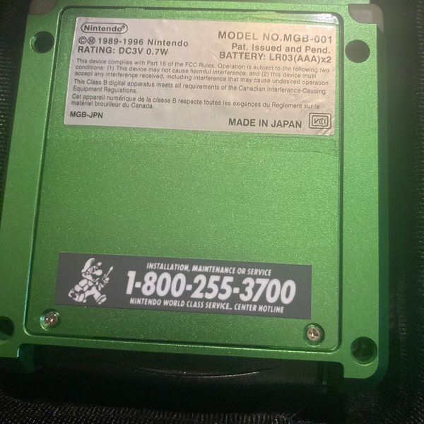 Gpi Case Nintendo Gameboy Maintenance Sticker - Etsy