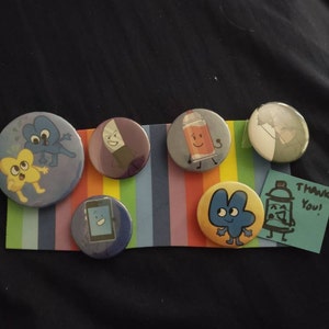 Inanimate Insanity Object Show Button Pins Fanart OSC - Etsy