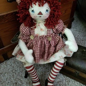 Primitive Cloth Doll Pattern, Black Doll E-pattern, PDF Instant ...