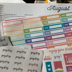 Work Planner Stickers Fillable Tracker Erin Condren Life Planner Happy ...