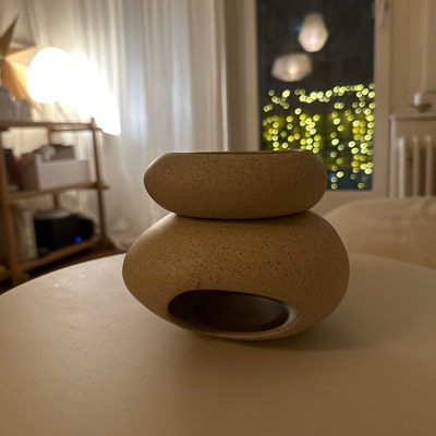 Handmade Ceramic Oil Burner for Essential Oils and Wax Melts Sandy ...