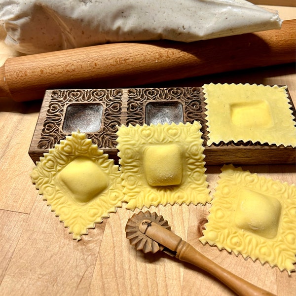Tulip Ravioli Board: Wooden Pasta, Cookie Mold, - Etsy