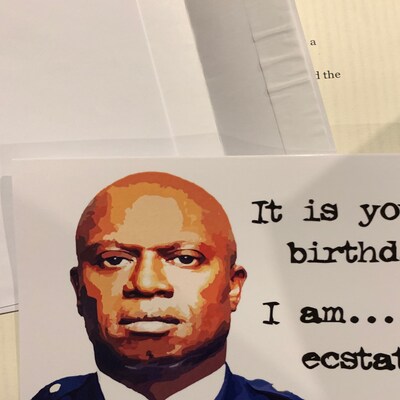 Brooklyn Nine-nine Captain Holt Birthday Card Kimwestart - Etsy