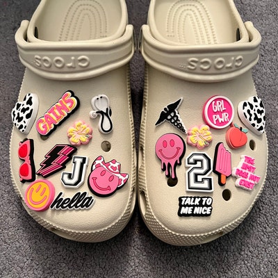 Croc Compatible Pink Smiley Face Shoe Charms, Mama Shoe Charms, Shoe ...