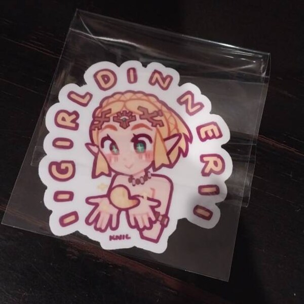 GIRL DINNER Zelda Sticker | A Princess & Her Secret Stone | the ...