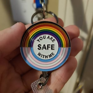 You Are Safe With Me Badge Reel - Etsy