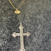 Cross Pendant Long Chain Necklace - Heavy Goth Gothic Cross Pendant on ...
