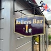 Personalised Barrel Shaped Pub Shed Hanging Swing Sign With Bracket ...