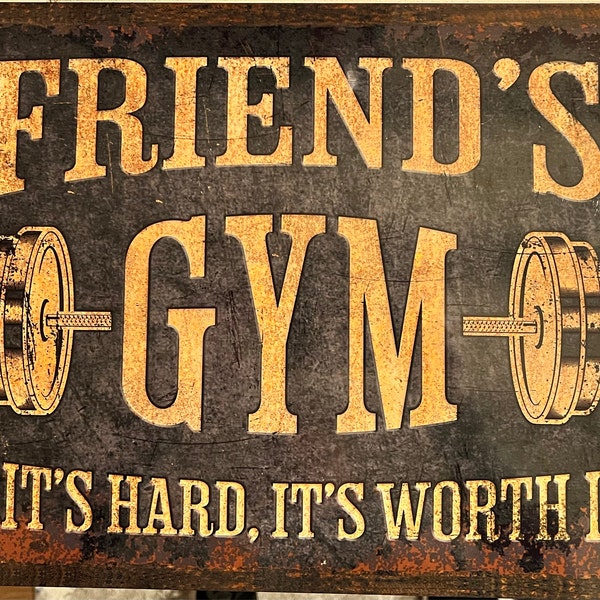 Personalized Gym Sign, Custom Home Gym Decor, Fitness Wall Art ...