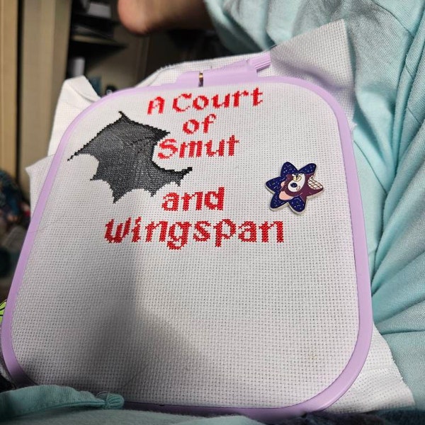 ACOTAR ACOMAF A Court of Smut and Wingspan Cross Stitch Pattern, Bat ...