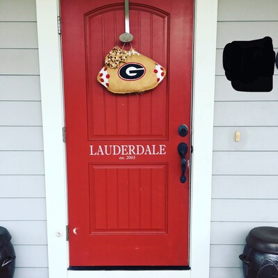 Front Door Decoration Family Name Established Decal Sign Custom Vinyl ...