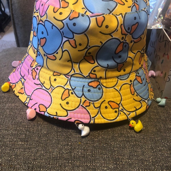 Duck Charm Bucket Hat (rave Bucket Hat, Rave Accessories, Festival ...