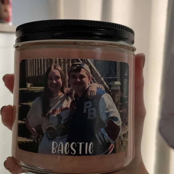 Personalized Photo Candle, Custom Photo Candle, Picture Candle, Add a ...