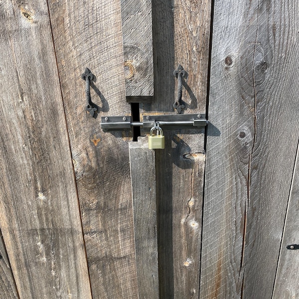 Industrial Steel Door Latch, Handmade, Rustic Style Reliable Barn Door ...