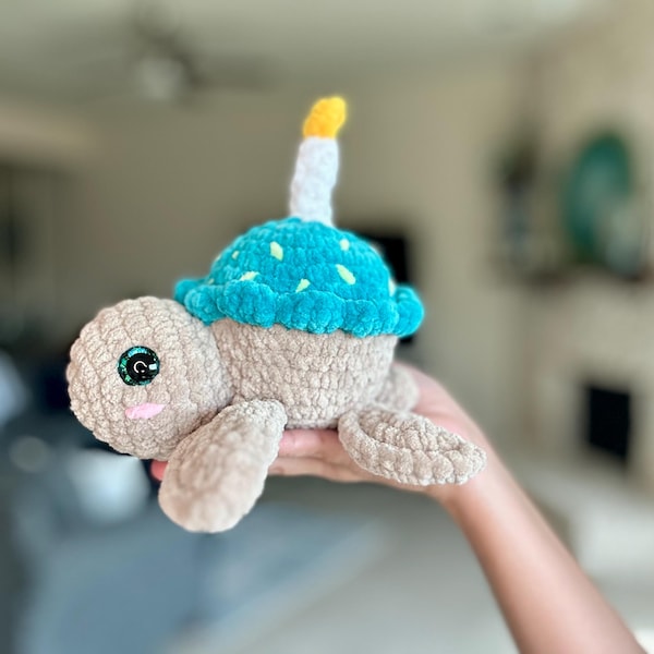 Cupcake Turtle Crochet Pattern PDF Download Beginner Friendly Amigurumi ...