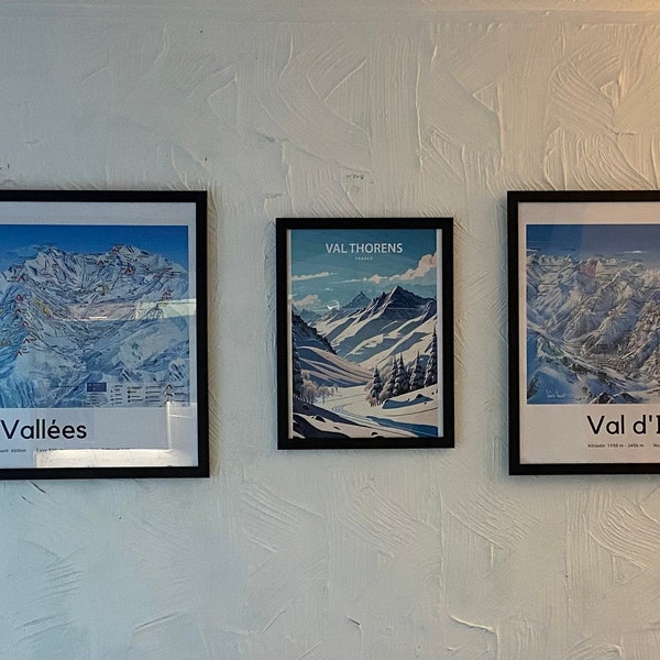Val D'isere Travel Print | Ski Poster| Travel Poster| Ski Print| Val Di ...