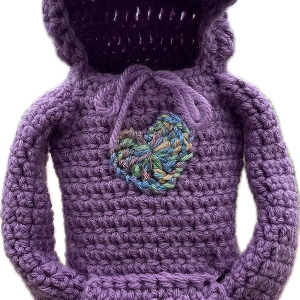 Hoodie in the Car. Tutorial Crochet Pattern PDF in English (US). Car ...