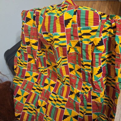 African Print Cape/ African Wax Shawl/ African Fabric Poncho/african ...