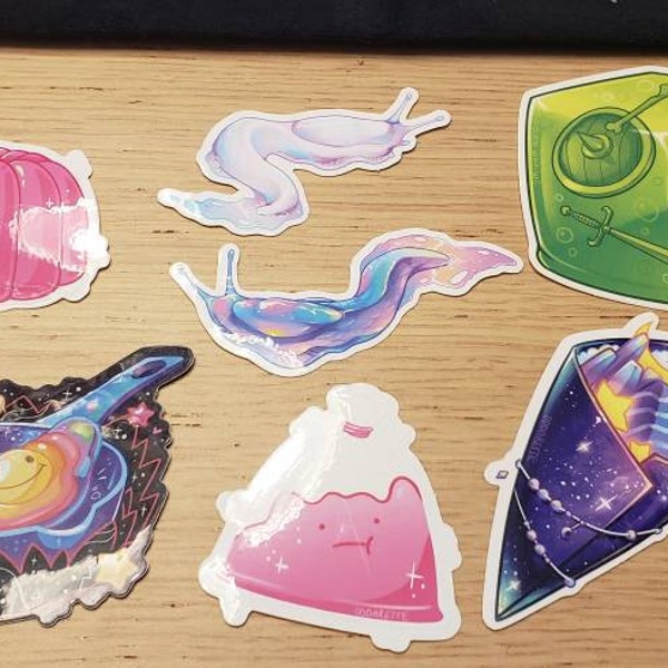 Space Sushi Stickers: Transparent Vinyl Decals - Japanese Food Art - Etsy