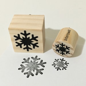 Snowflake Rubber Stamp for Christmas Wrapping DIY Decoration, Snowflake ...