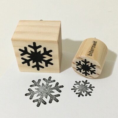 Snowflake Rubber Stamp for Christmas Wrapping DIY Decoration, Snowflake ...