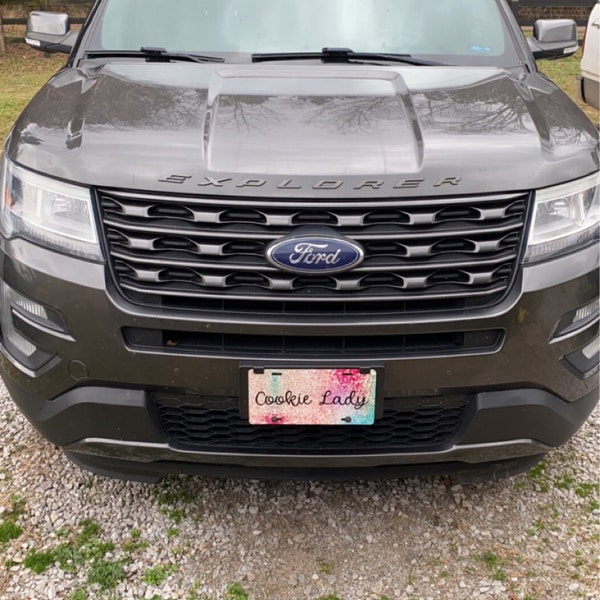 Front Car Tag Faux Glitter Ombre Bright, License Plate Frame Custom ...