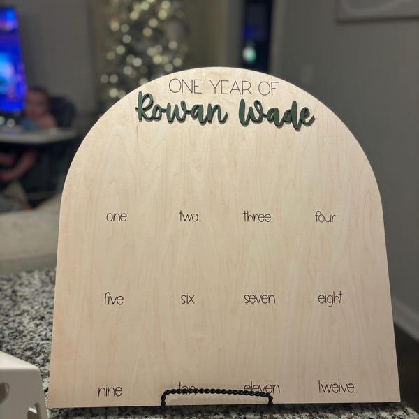 My First Year One Year of Photo Board Wooden Milestone Board 1st ...