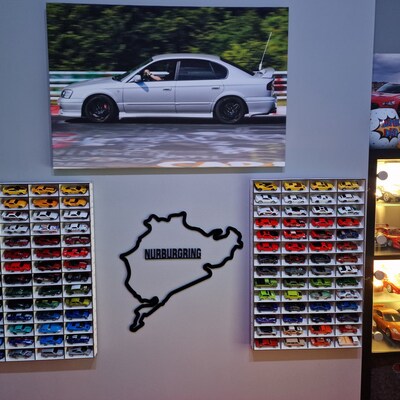 For 1:64 Scale Diecast Model Cars Tilted Wall Stand Display Shelf for ...