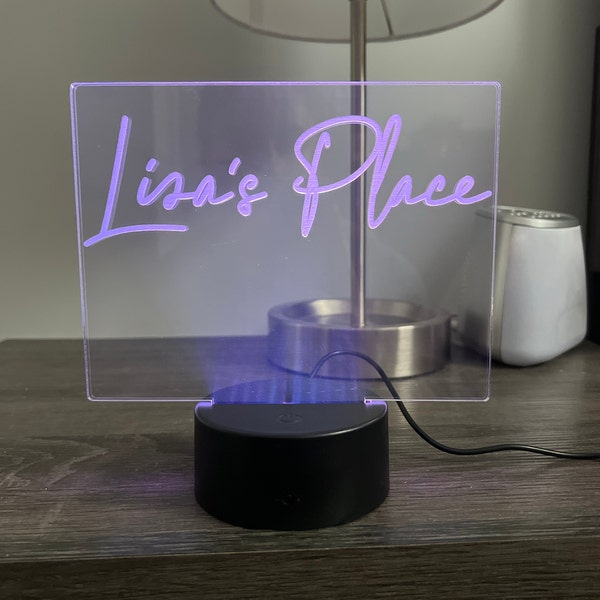 Custom Light up Name Sign (neon Name Plate Sign Lookalike ...