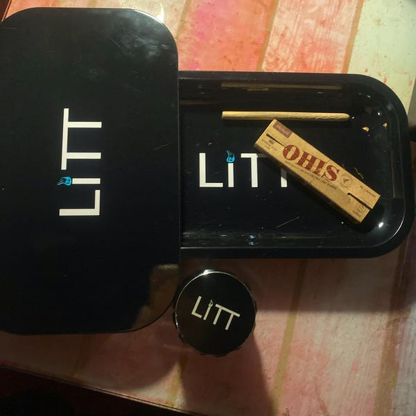 Litt Premium Quality Wooden Stash Box With 3 Compartments - Portable ...