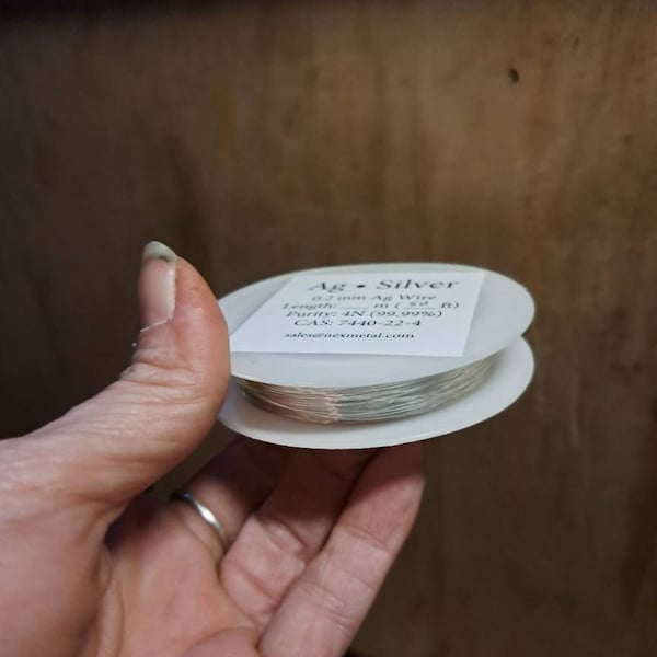 99.99% Pure Silver (ag) Wire; 12, 18, 24, 28, 32 & 38-ga (0.1, 0.2, 0.3 ...