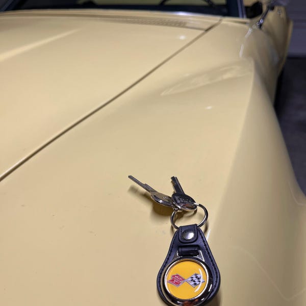 BLACK CADILLAC Keychain Black Leather - Etsy