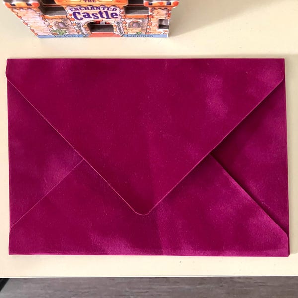 Emerald Velvet Envelopes, A7 Euro Flap, Wedding Invitation - Etsy